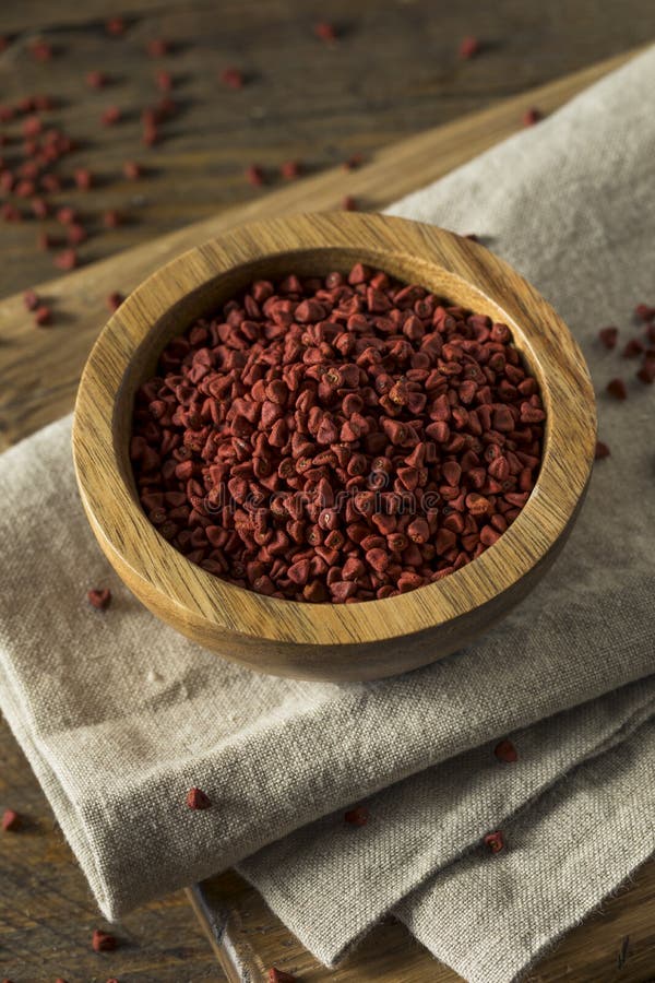 Raw Red Organic Annatto Seeds Stock Image - Image of orellana ...