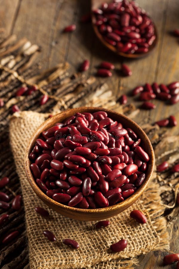 Raw Red Organic Kidney Beans Stock Photo - Image of handful, nutrition ...