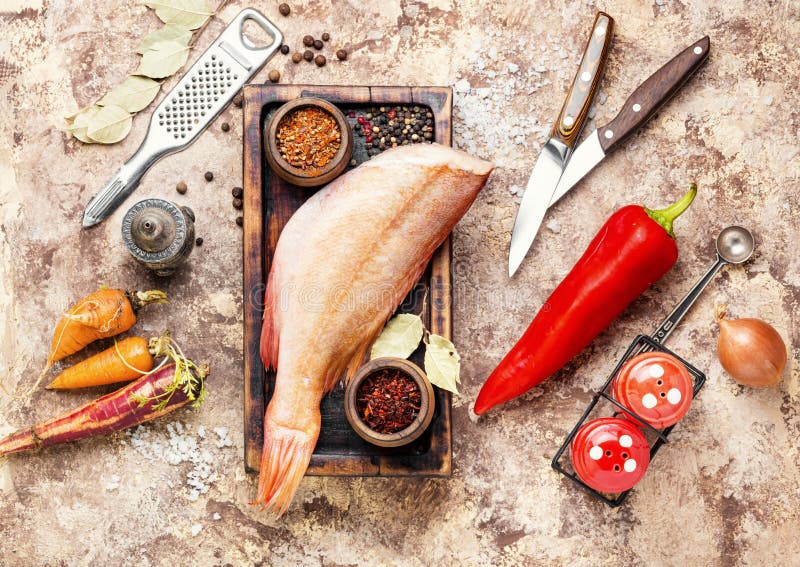 Raw red perch stock image. Image of prepared, cuisine - 174275903