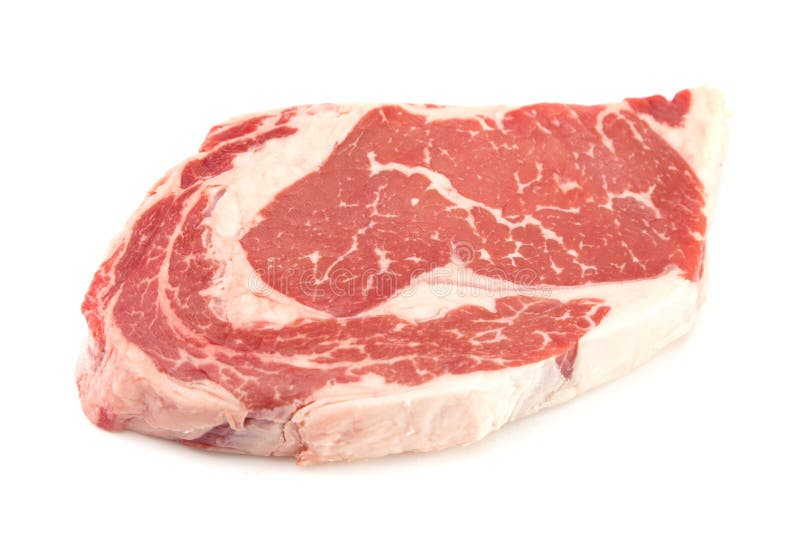 Raw Ribeye Steak stock image. Image of diet, expensive - 126472823