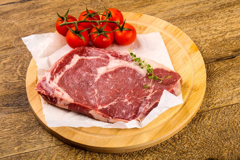 Raw ribeye steak stock photo. Image of dark, food, ribeye - 112233884