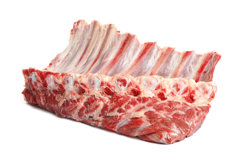 Raw Ribs on Background. Fresh Meat Stock Image - Image of white, meat ...