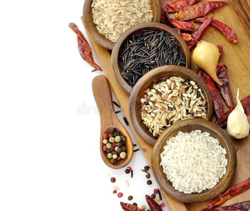 Rice Varieties stock image. Image of natural, ingredient - 32542601