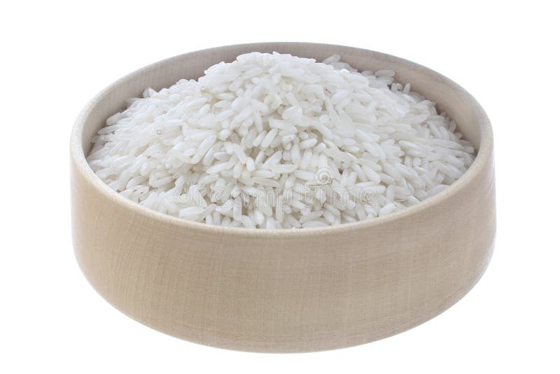 Raw rice in bowl stock image. Image of healthy, basmati - 30669087
