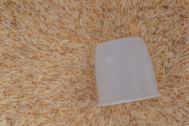 Raw Rice in Bucket at Home Pantry Stock Photo - Image of edible ...