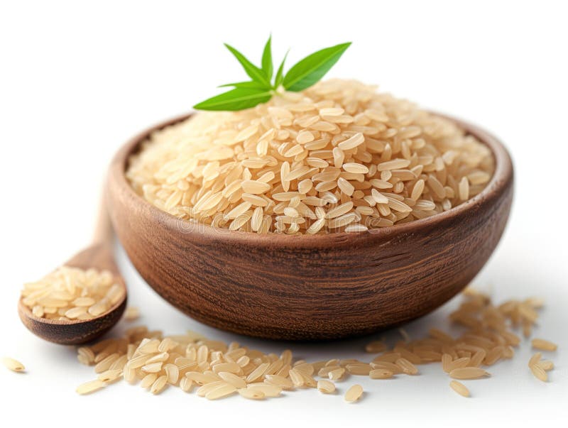 Raw rice still life stock illustration. Illustration of brown - 305284642