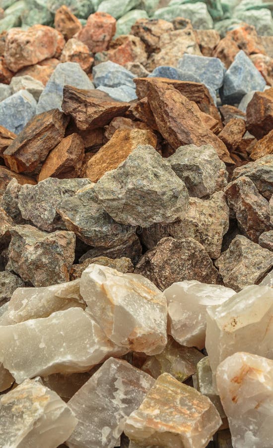 Raw Rocks and Minerals stock photo. Image of chunks - 246496852