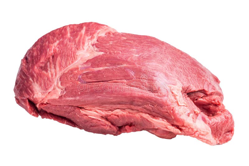 Raw Round Beef Meat Cut, Bottom Round. Isolated on White Background ...