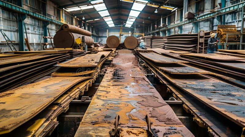 Raw Rubber Sheets in Industrial Plant Stock Illustration - Illustration ...