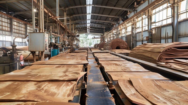 Raw Rubber Sheets in Industrial Plant Stock Illustration - Illustration ...