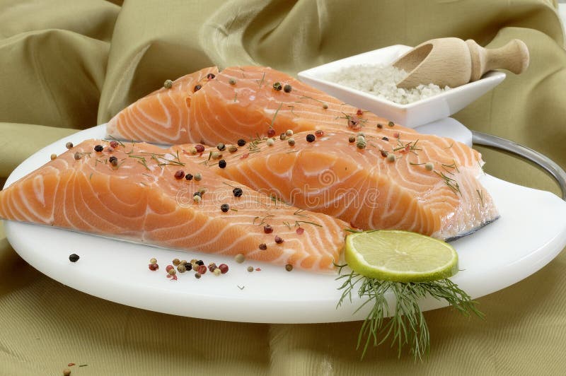 Raw Salmon stock image. Image of salmon, filet, salt, rack - 2280031