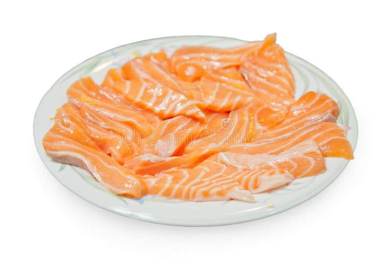 Raw salmon stock photo. Image of plate, food, fillet - 32673362