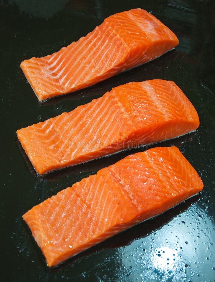 Raw salmon steak red fish stock image. Image of orange - 32758459