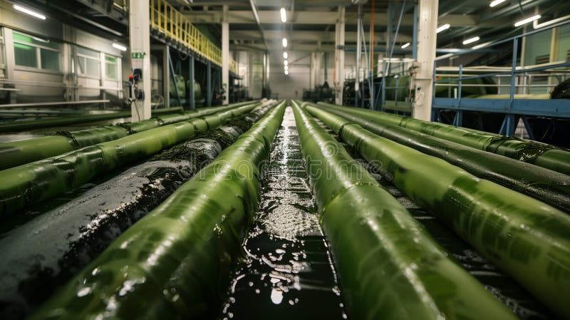 Raw Seaweed in Alginate Processing Plant Green and Brown Colors Stock ...