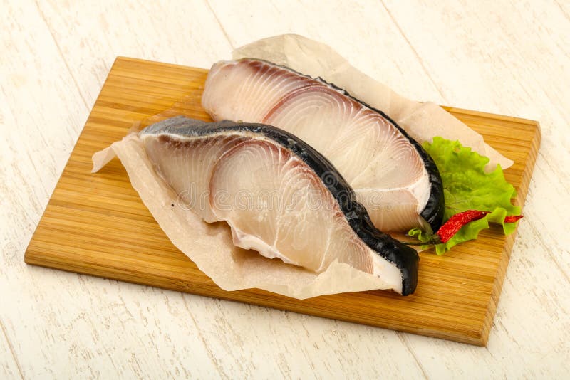 Raw shark steak stock image. Image of fresh, omega, natural - 112266997