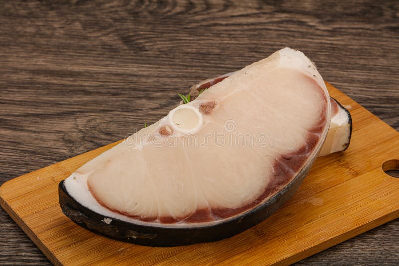 Raw Shark Steak Served Rosemary Stock Image - Image of healthy, fillet ...