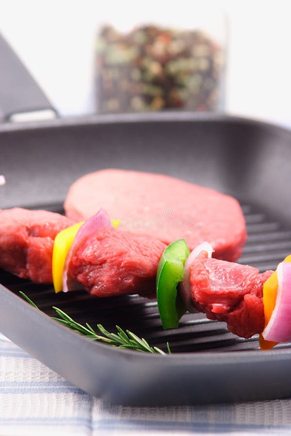 Raw shish kabob stock photo. Image of chunks, juicy, cooking - 4586994