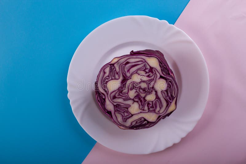 Raw Shredded Purple Cabbage Stock Photo - Image of appetizer, nutrition ...