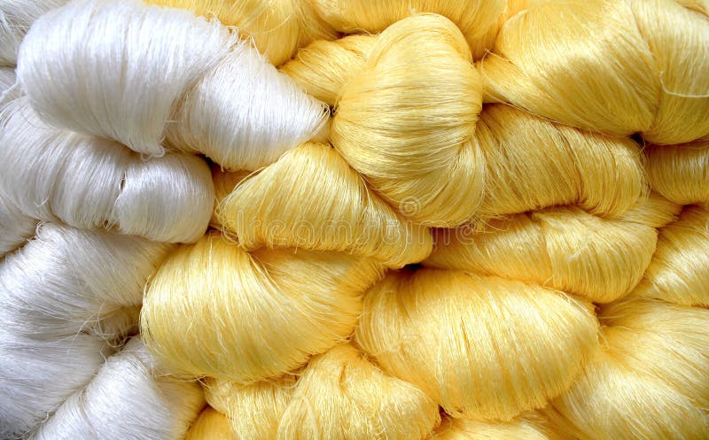 Raw silk thread stock image. Image of loom, silky, silk - 14765331
