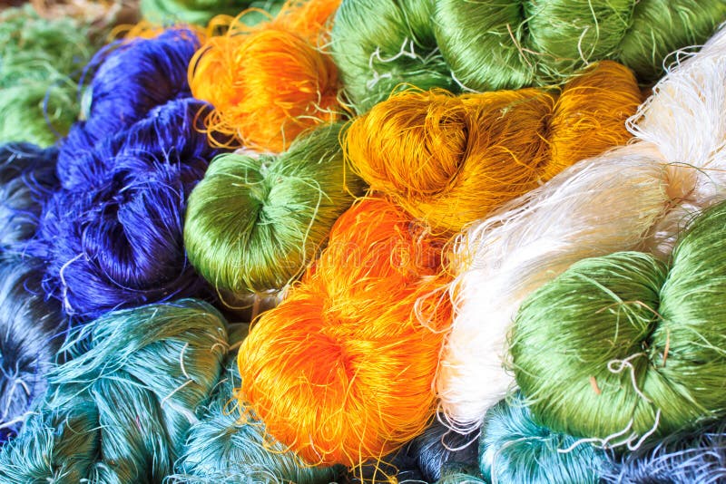 Raw silk thread stock photo. Image of sewing, embroidery - 35437576