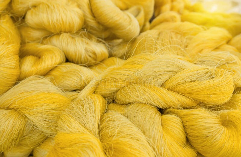Raw Silk Thread and Messaline Stock Photo - Image of fabric, pile: 54420930