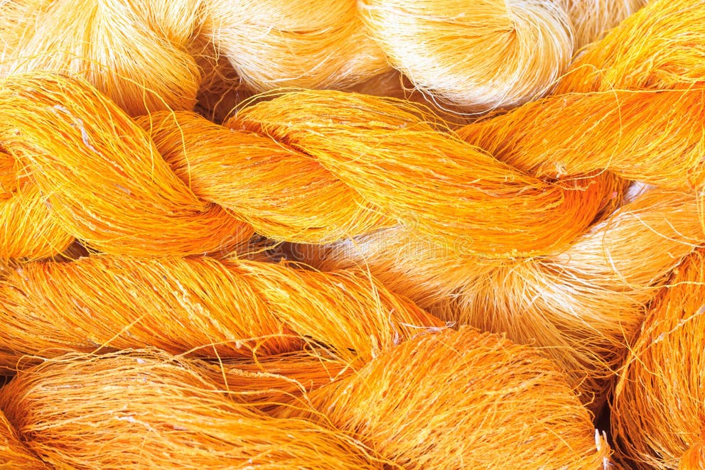 Raw silk thread stock photo. Image of fabric, fabricate - 35437550