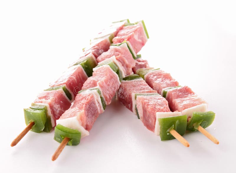 Raw skewer stock image. Image of skewer, isolated, assortment - 25342095
