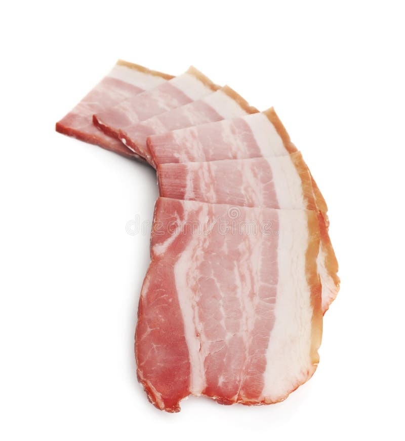 Raw sliced bacon stock image. Image of piled, slice, stacked - 42958735
