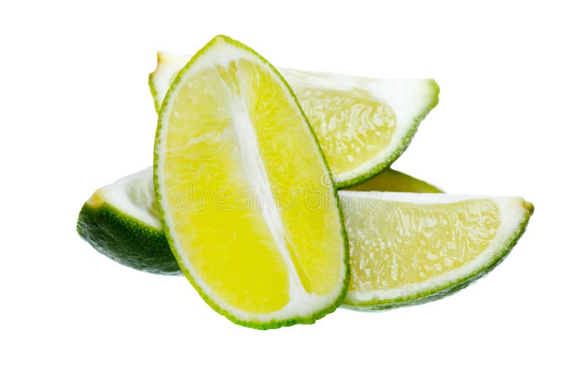 Raw Sliced Lime on White Background Stock Photo - Image of healthy ...