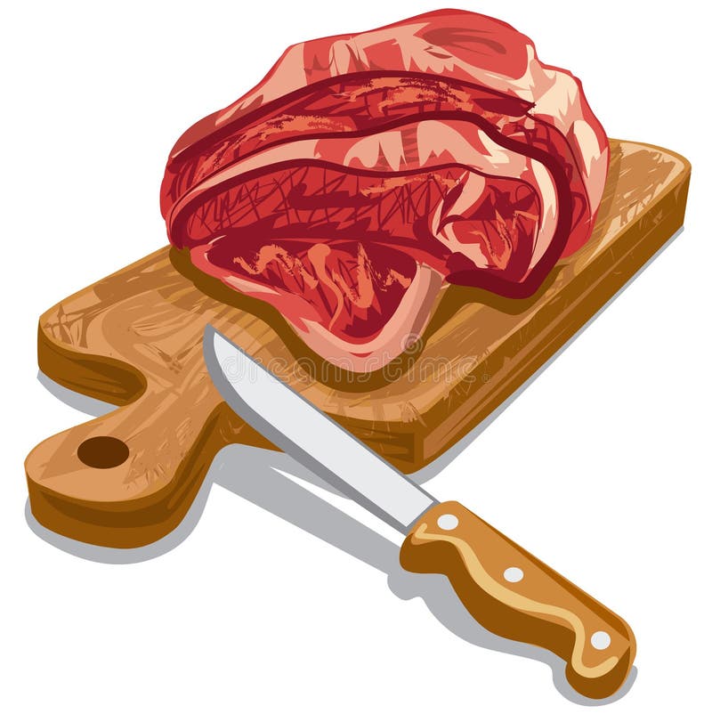Raw sliced meat stock illustration. Illustration of meal - 82335683