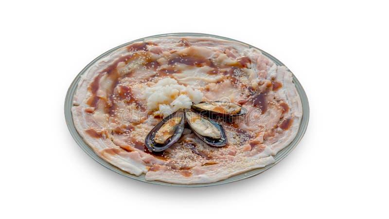 Raw Sliced Pock for Shabu Shabu Stock Photo - Image of marbling, meal ...