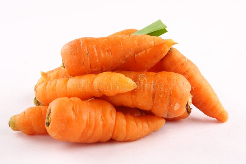 Raw Small Carrots, in White Background. Stock Photo - Image of healthy ...