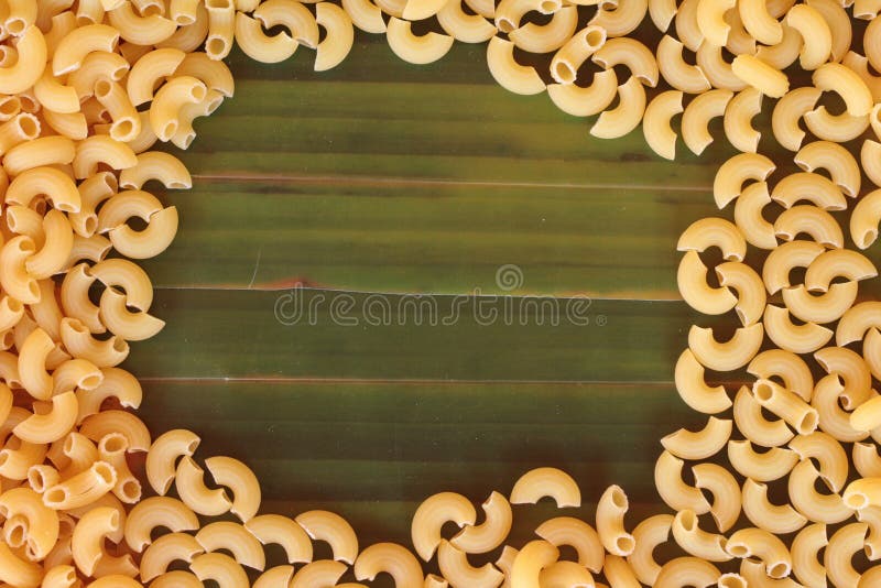 Raw Small Yellow Macaroni Pasta for Cooking. Stock Image - Image of ...