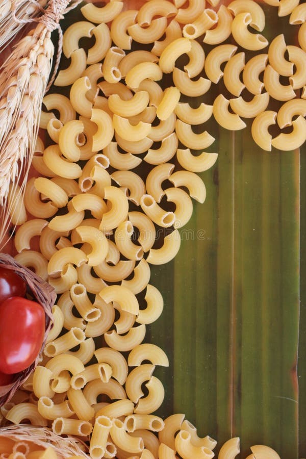 Raw Small Yellow Macaroni Pasta for Cooking. Stock Image - Image of ...