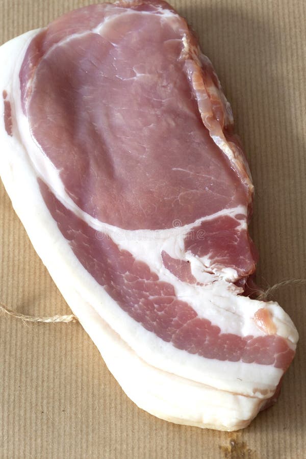 Raw Smoked Thick Cut Bacon Slices Wrapped in Brown Paper, Eco Friendly ...