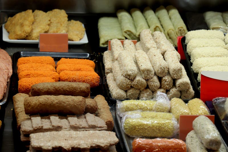 Raw snacks on display stock image. Image of display - 128128625