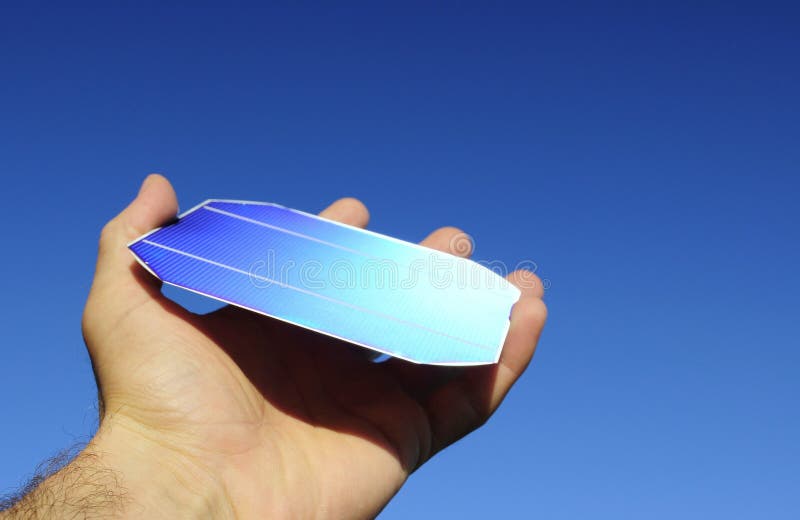 Solar cell and sunray stock photo. Image of ecological - 9546856