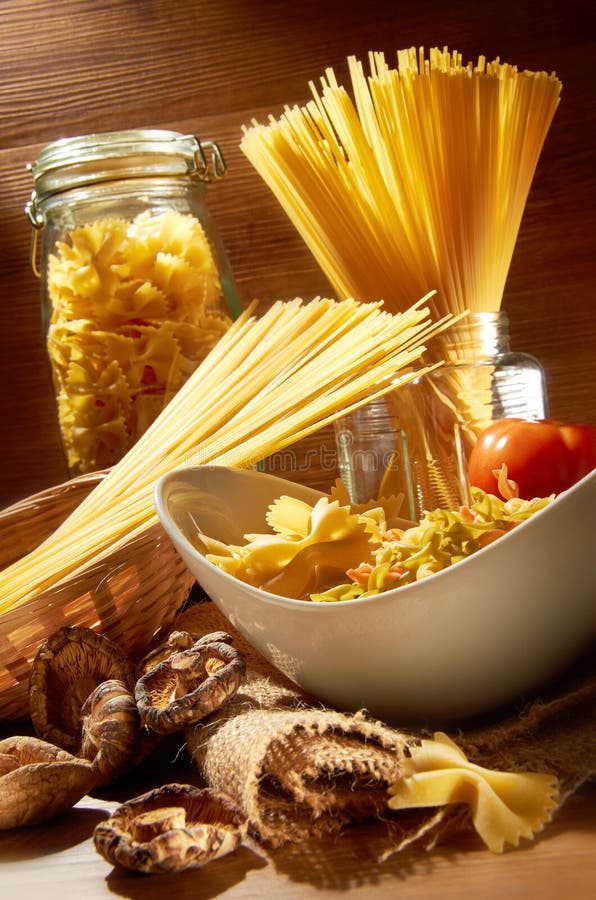 Raw Spaghetti stock photo. Image of eating, food, ingredient - 21868174