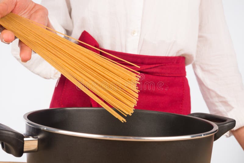 Raw spaghetti stock image. Image of female, cuisine, cooking - 29801697