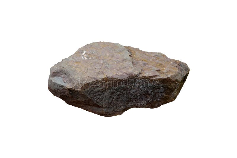 Raw Specimen of Shale Clastic Sedimentary Rock Isolated on White ...