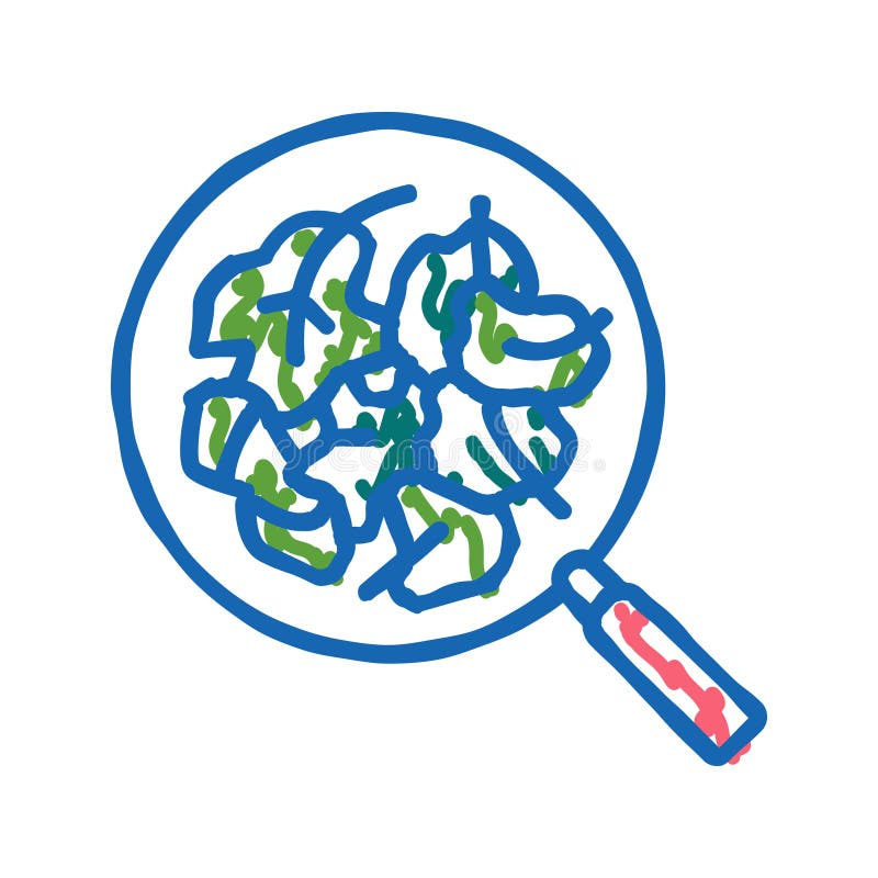 Raw Spinach Icon Doodle Illustration Stock Illustration - Illustration ...