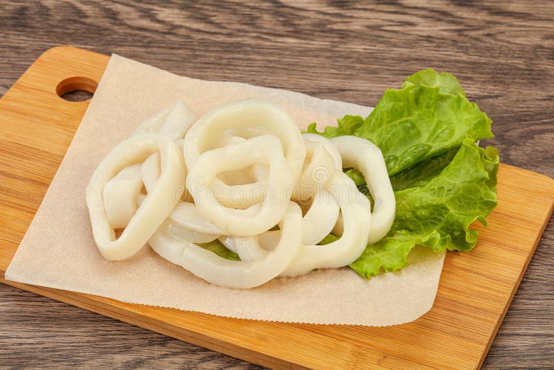 Raw Squid Rings for Cooking Stock Image - Image of seafood, food: 197907183