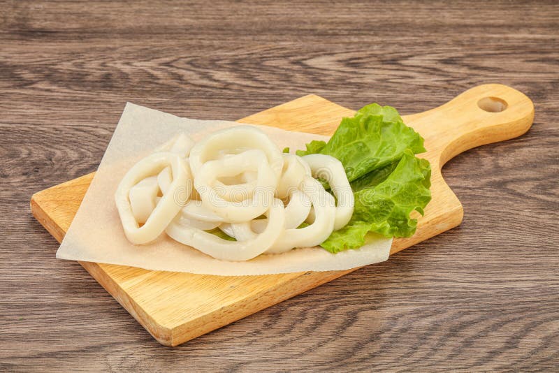 Raw Squid Rings for Cooking Stock Image - Image of cooking, fresh ...