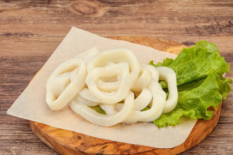 Raw Squid Rings for Cooking Stock Image - Image of diet, squid: 190102845