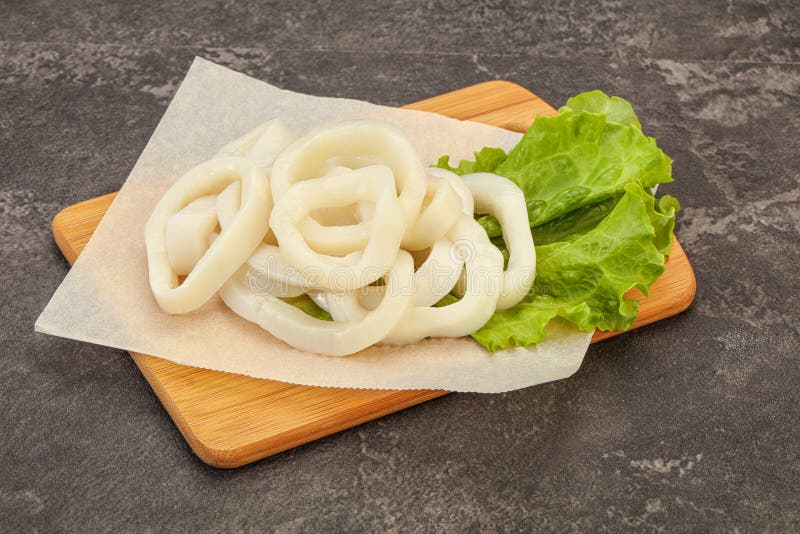 Raw Squid Rings for Cooking Stock Image - Image of diet, cooking: 192029469