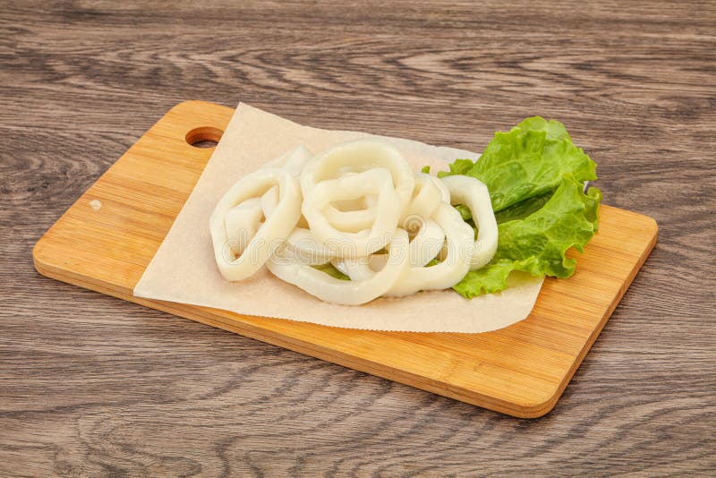 Raw Squid Rings for Cooking Stock Image - Image of cooking, cuttlefish ...