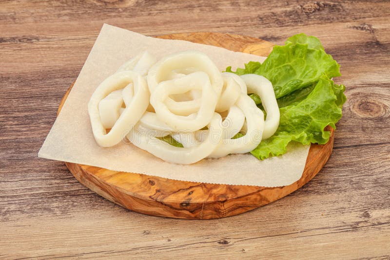Raw Squid Rings for Cooking Stock Image - Image of isolated, squid ...
