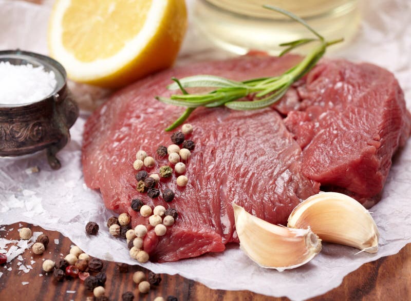 Raw steak stock image. Image of fillet, meat, protein - 25161709