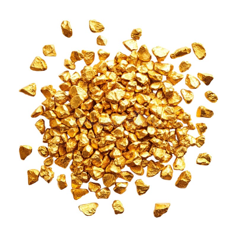 Raw Stones of Gold on Transparent Background - Ai Generated Stock ...