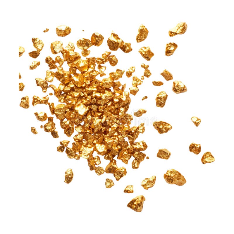Raw Stones of Gold on Transparent Background - Ai Generated Stock ...